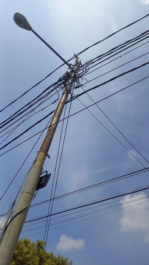 Power Tower To Connect To Your Home or Office Stock Image - Image of ...