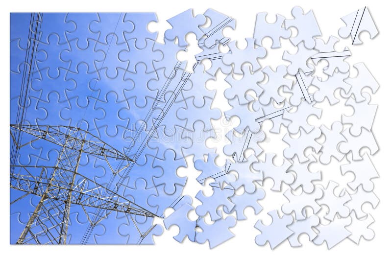 Power Tower and Transmission Lines - Concept Image in Jigsaw Puzzle ...
