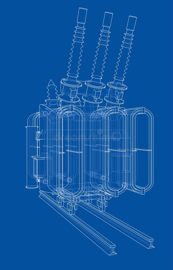 Power Transformer Concept. Vector Stock Vector - Illustration of ...