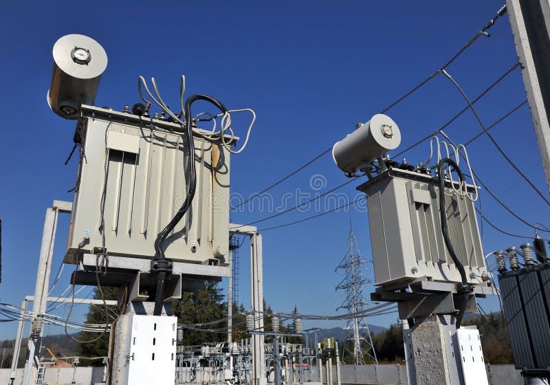 Power Transformer in Power Plant Stock Image - Image of electricity ...