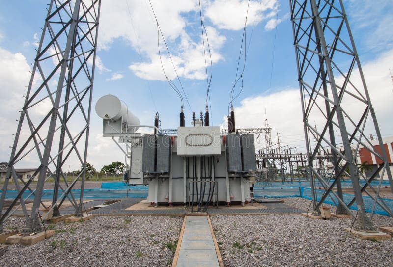 Power Transformer in Sub Station Stock Image - Image of access ...