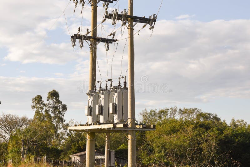 A Set of Three Electrical 02 Stock Photo - Image of transformers ...