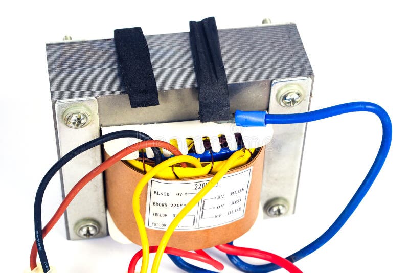 Power Transformers for Supplying Electronic on White Background Stock ...