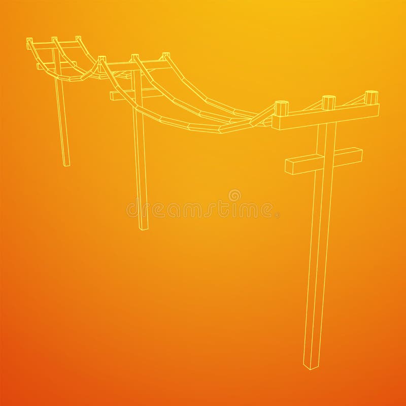 Power Transmission High Voltage Pylon Stock Vector - Illustration of ...
