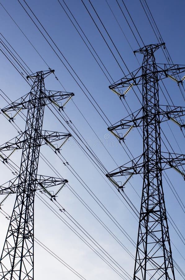 Power transmission line stock image. Image of conductor - 24627991