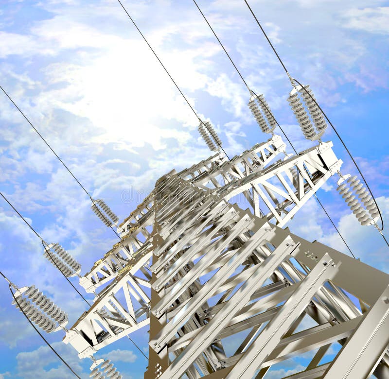 Power Transmission Line stock image. Image of ecologically - 28300523