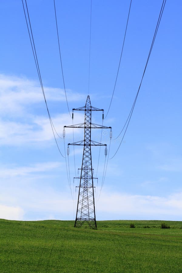 Electricity Power Transmission Lines Stock Image - Image of outdoors ...