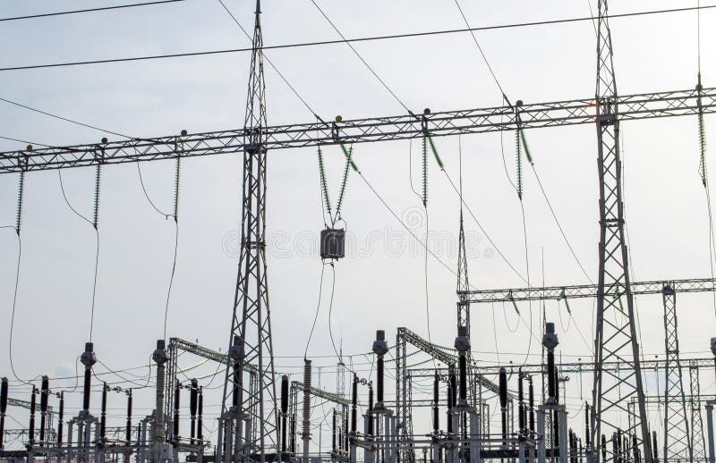 Power Transmission Station stock image. Image of high - 24488275