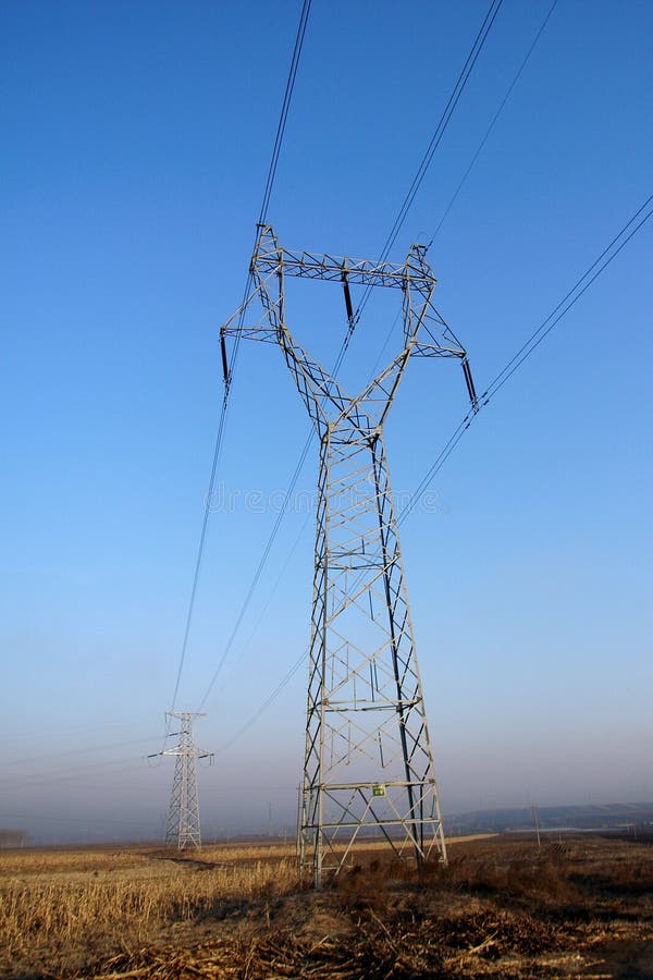 Power transmission tower stock image. Image of lines, towering - 4538553