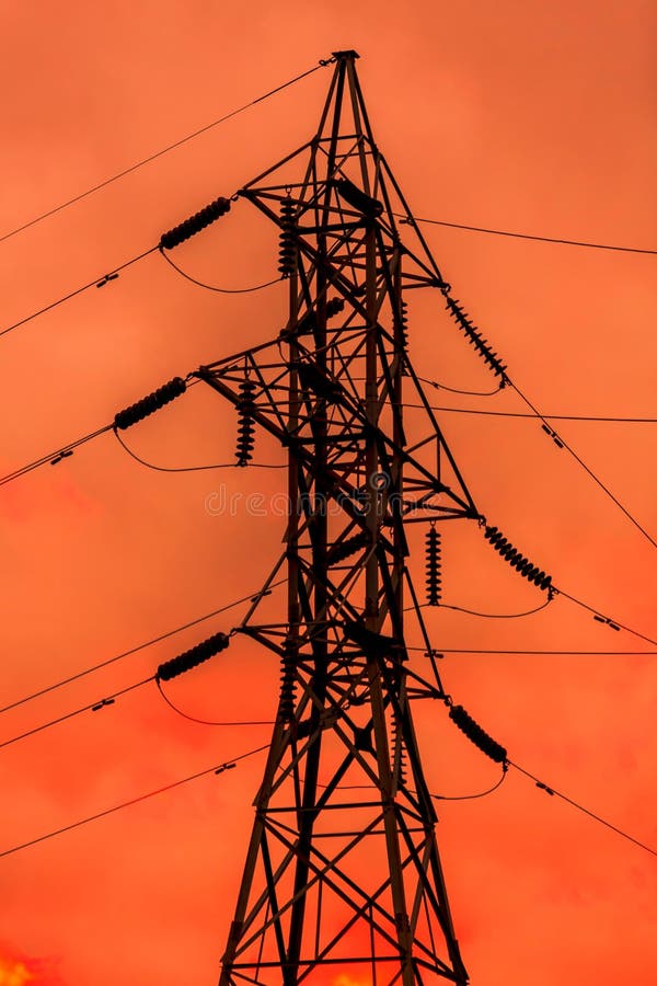 Power Transmission Tower stock photo. Image of lines - 33829236