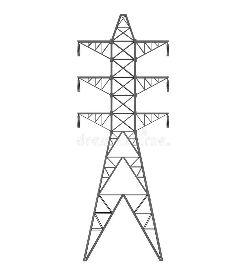 Power transmission tower. stock vector. Illustration of pole - 34467125