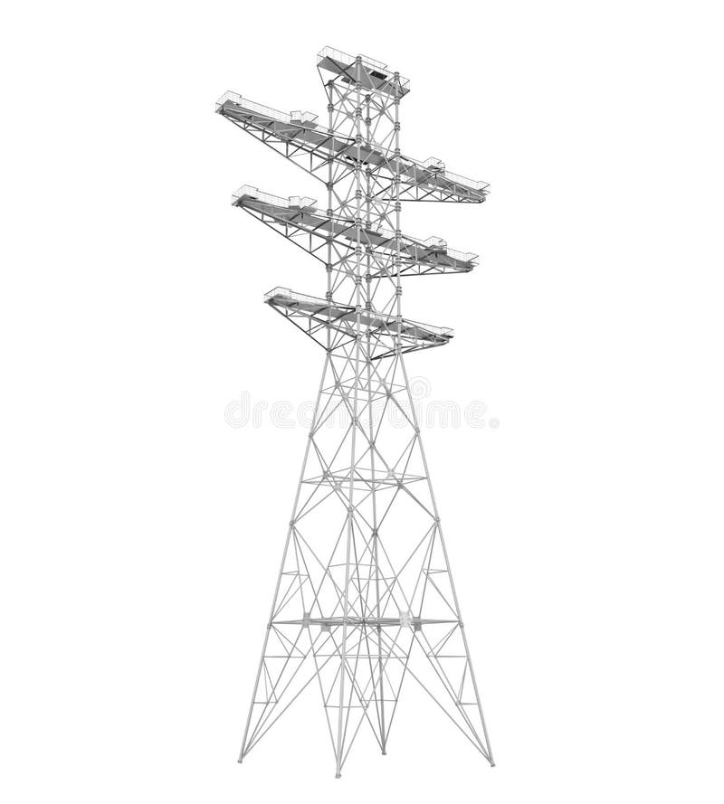 Power Transmission Tower stock illustration. Illustration of powerful ...