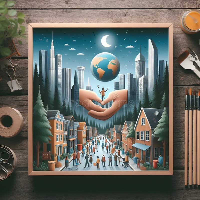 The power of unity stock illustration. Illustration of paradise - 345021070