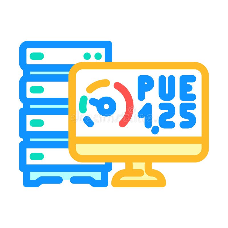 Power Usage Effectiveness Meter Color Icon Vector Illustration Stock ...