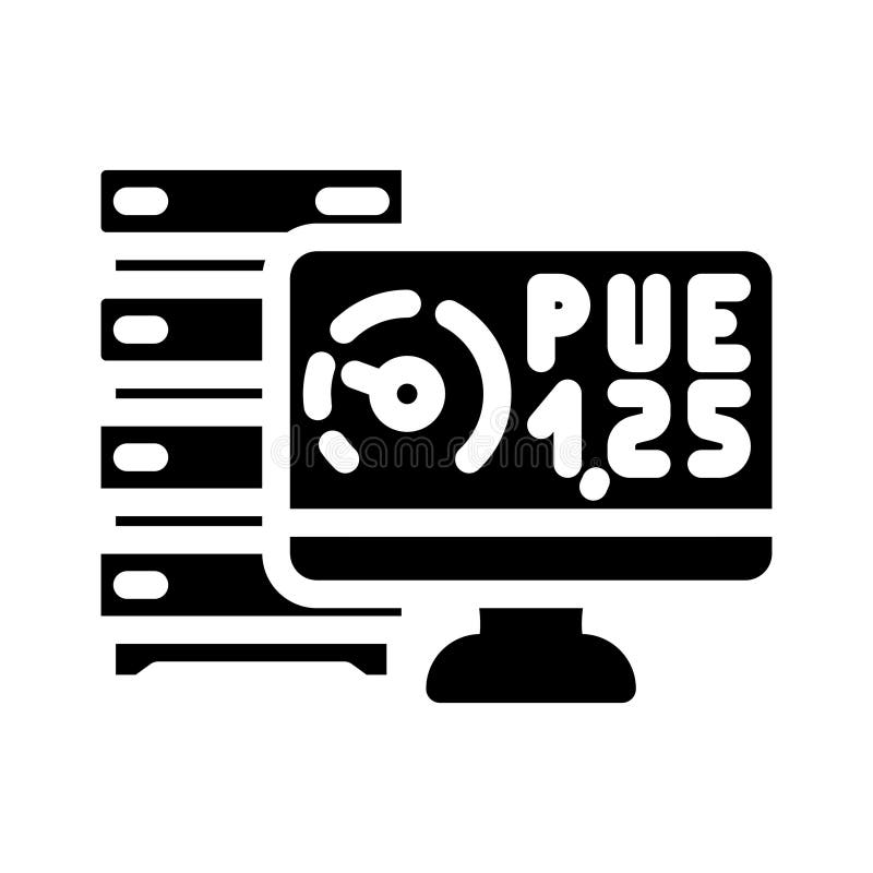 Power Usage Effectiveness Meter Glyph Icon Vector Illustration Stock ...