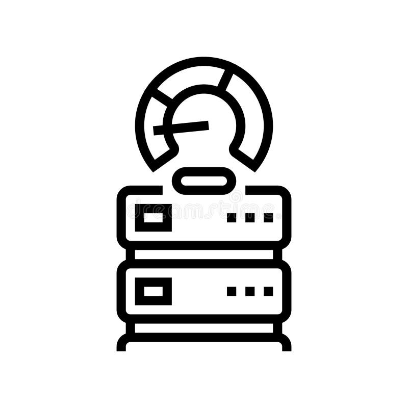 Power Usage Effectiveness Meter Line Icon Vector Illustration Stock ...