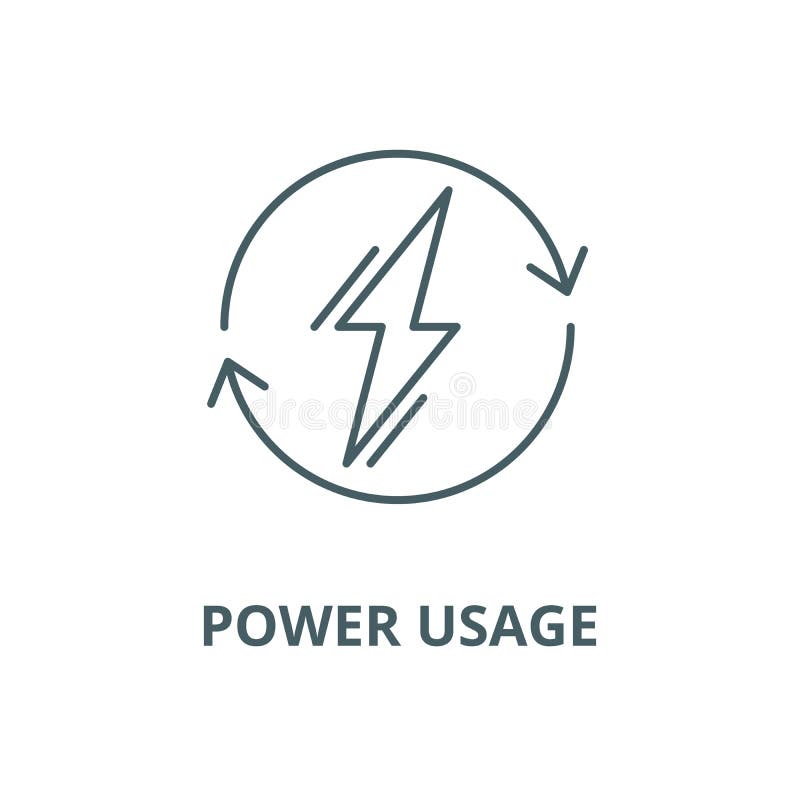 Power Supply Line Icon Concept. Power Supply Flat Vector Symbol, Sign ...