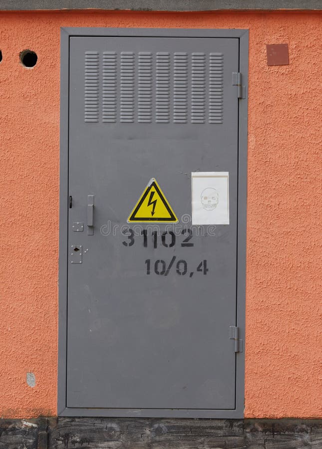 Power Utility Box on a Power Transformer in Substation Switchyard Stock ...