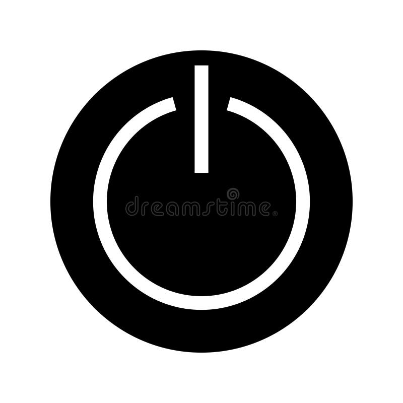 Power Glyph Flat Vector Icon Stock Vector - Illustration of electrical ...