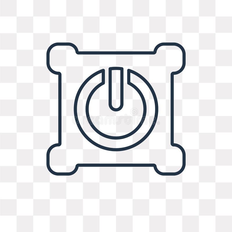 Power Vector Icon Isolated on Transparent Background, Linear Pow Stock ...