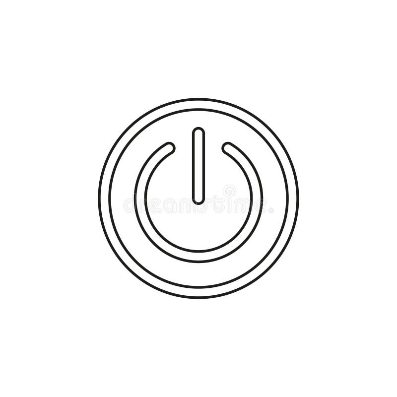 Power vector icon stock vector. Illustration of round - 155410474