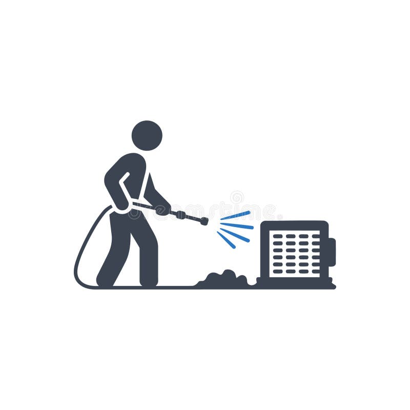 Power Wash HVAC icon stock vector. Illustration of hvac - 372766786