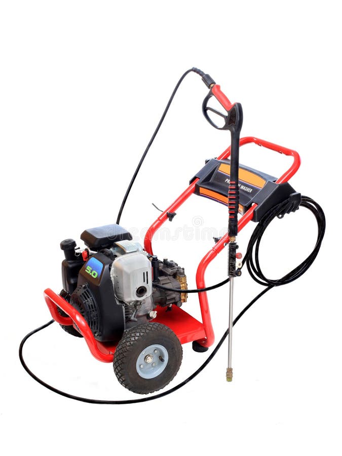 Power Washer Isolated on White Stock Photo - Image of gasoline, tool ...