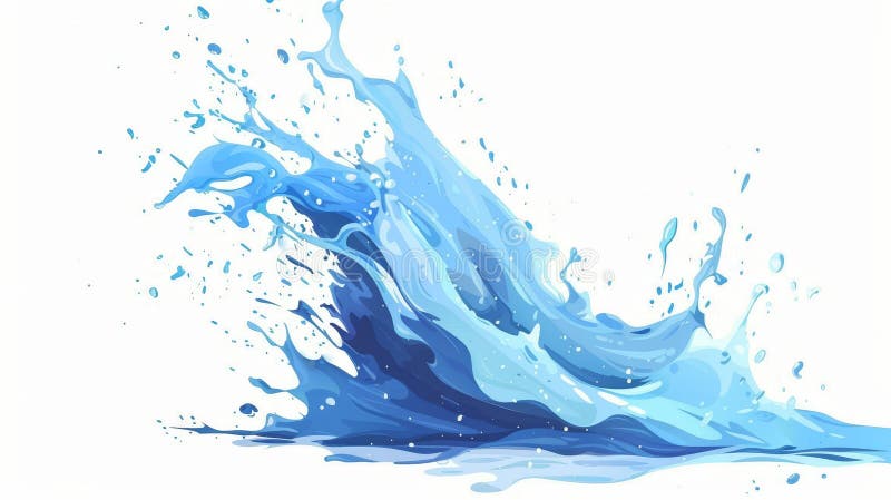 The Power of Water, the Energy of Water. Clear Blue Liquid in Motion ...
