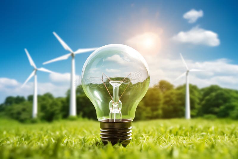 The Power of Wind and Fire Encapsulated in a Bulb Stock Photo - Image ...