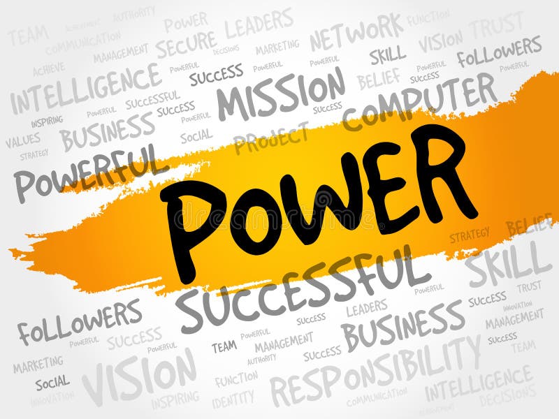 POWER word cloud stock illustration. Illustration of brainstorm - 199946087