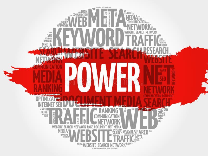 POWER word cloud stock illustration. Illustration of advanced - 205712857