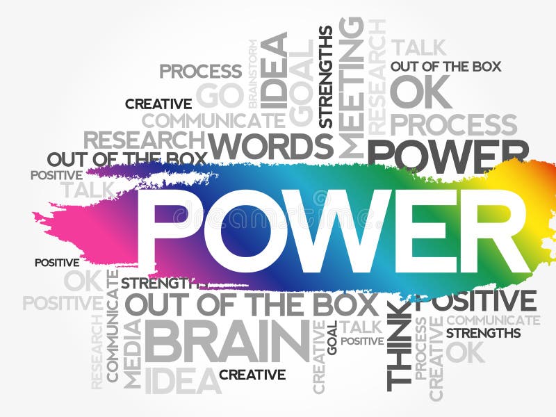 POWER word cloud collage stock illustration. Illustration of experiment ...