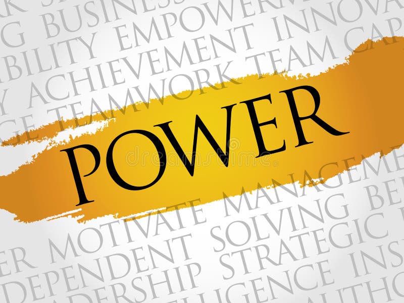 POWER word cloud stock illustration. Illustration of education - 202389788