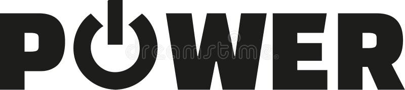 Power Word Arrow Hitting Strength Target Bulls-Eye Stock Illustration ...