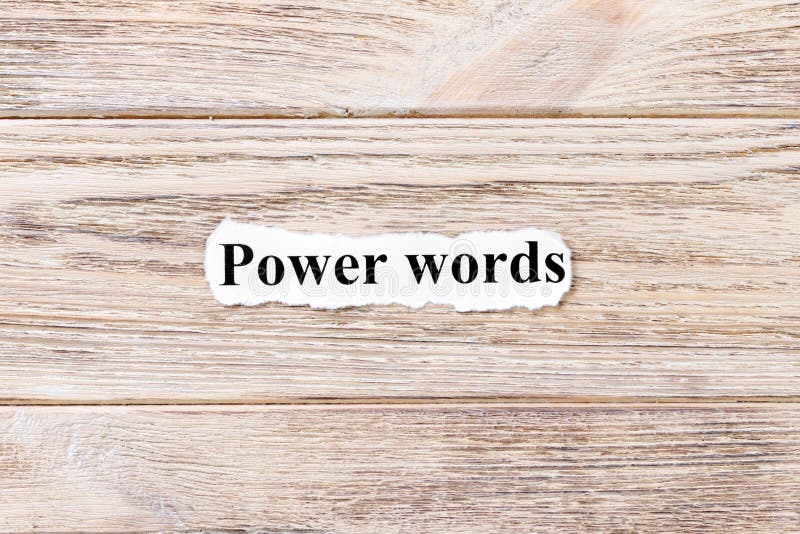 Power of Words of the Word on Paper. Concept Stock Image - Image of ...