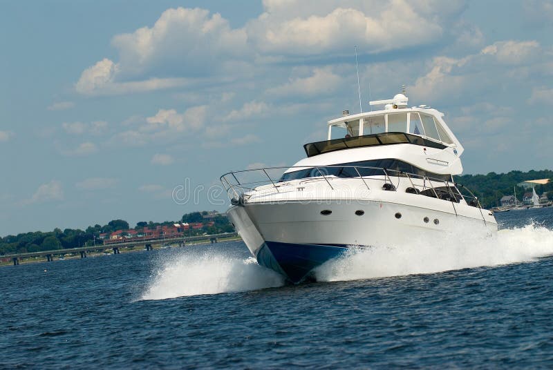 Power yacht stock image. Image of travel, england, tourism - 956051