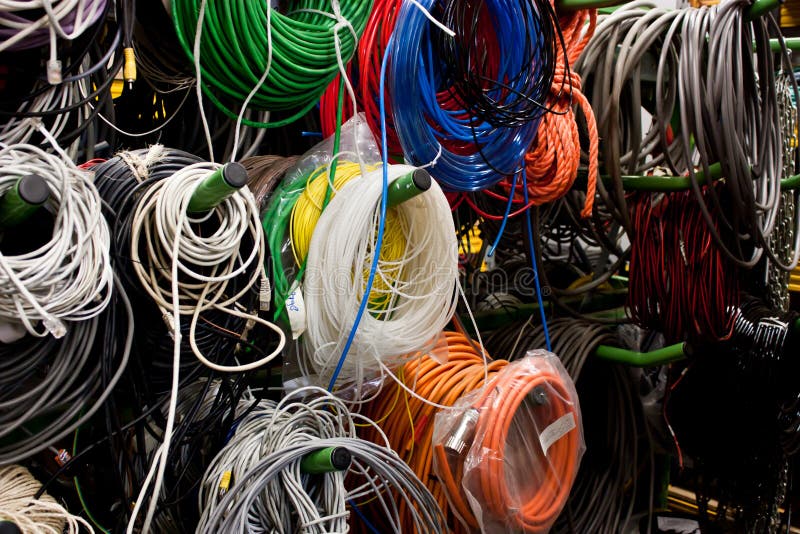 Powercords stock image. Image of electronics, hanging - 21880881