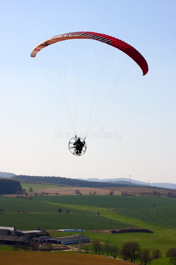 Powered paraglider stock photo. Image of freedom, blue - 14232020