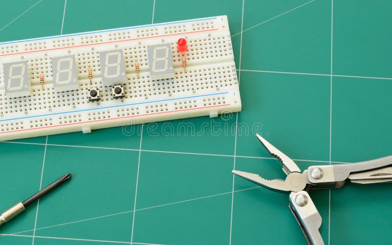 Powered Project Board stock image. Image of circuit, technologybasic ...