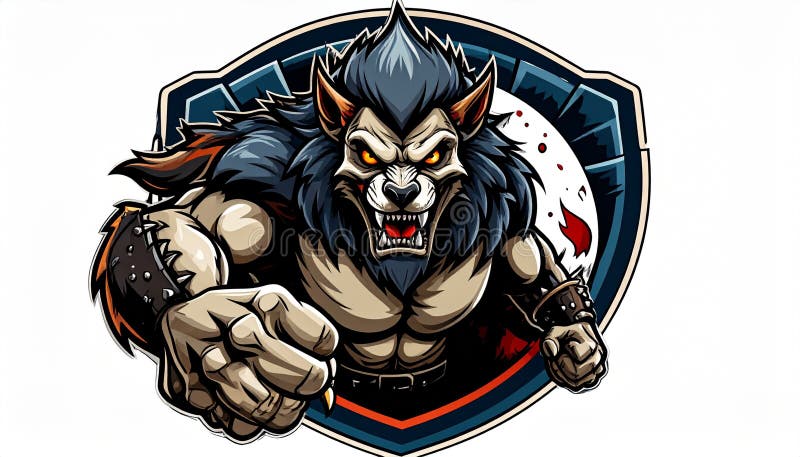 Angry Werewolf Mascot Design Stock Illustration - Illustration of ...