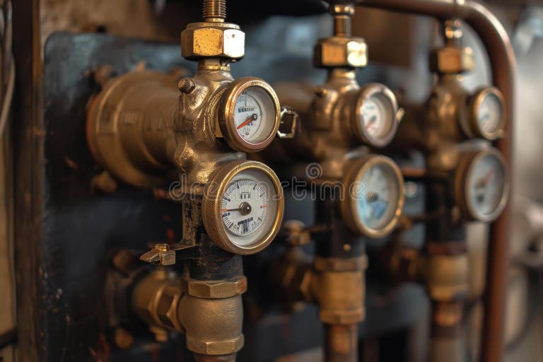 Powerful Air Compressor Regulator Pump. Generate Ai Stock Photo - Image ...