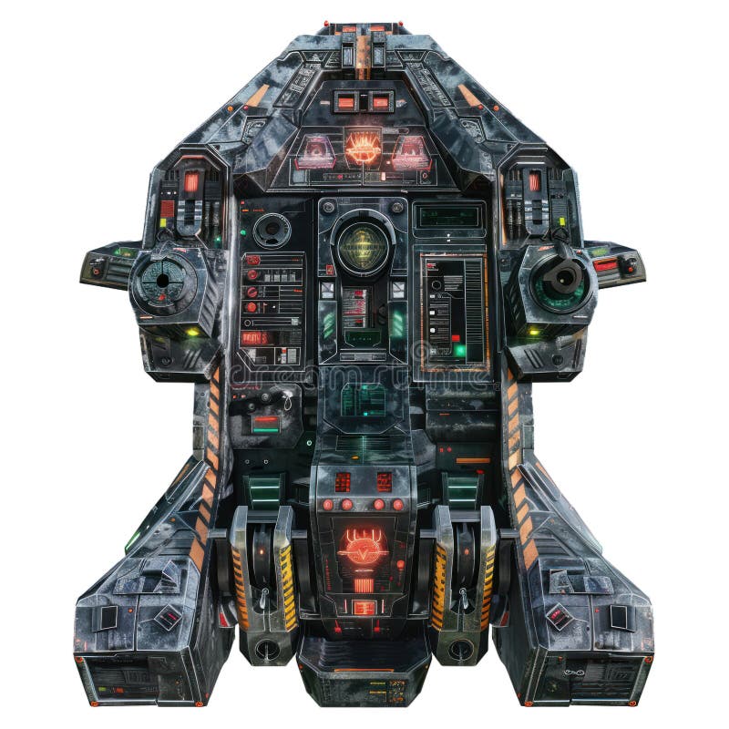 Powerful Alien Spaceship Cockpit Flying in Outer Space Stock ...