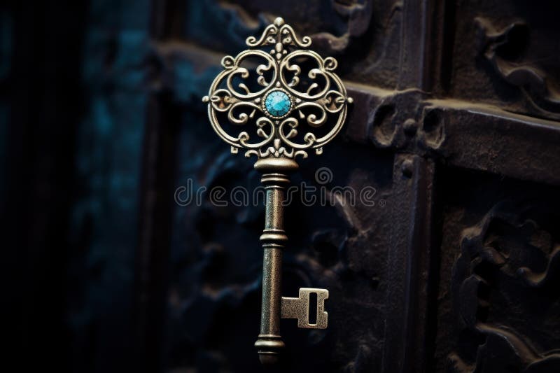 Powerful Ancient Magic Key. Generate Ai Stock Illustration ...