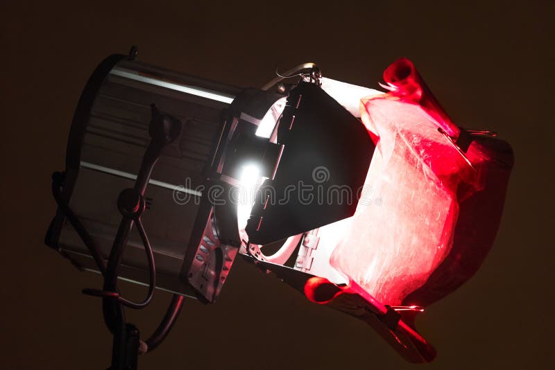 Powerful Artificial Light with Metal Shutters for Work in a Film Studio ...