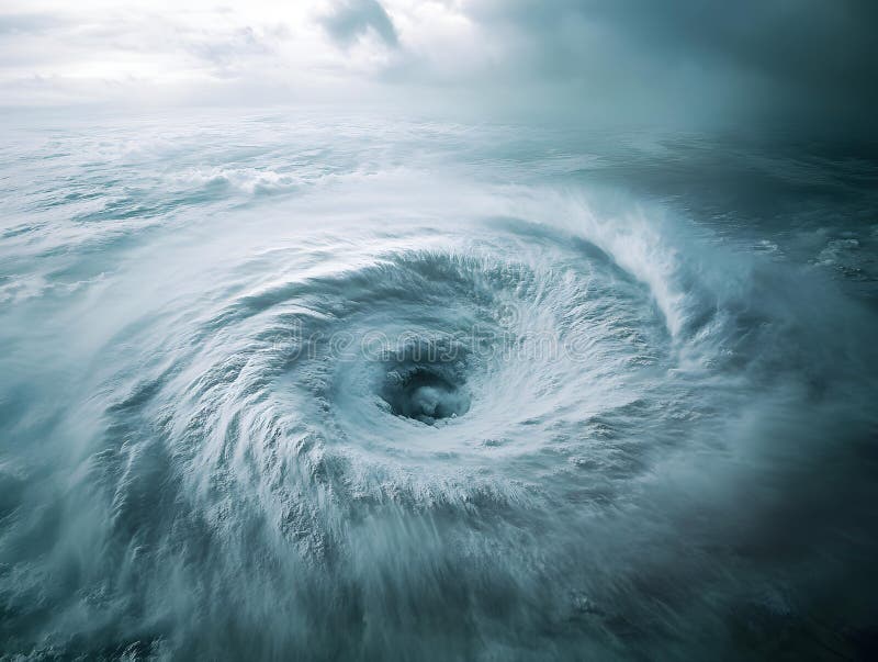 A Powerful Atmospheric Vortex in the Sky Stock Illustration ...