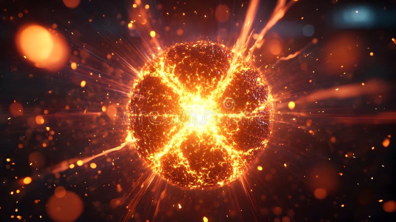 Powerful Atomic Energy Release during Nuclear Fission Explosion Burst ...