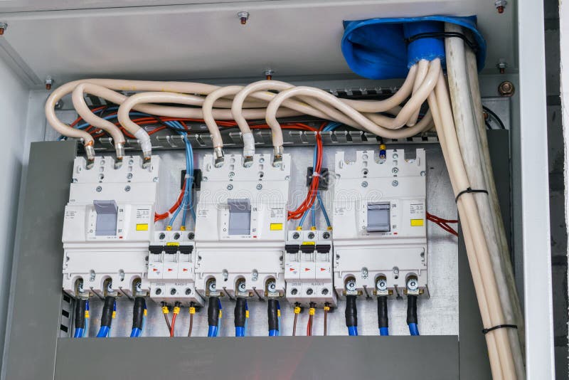 Automatic fuse-switches stock image. Image of amperage - 13645185