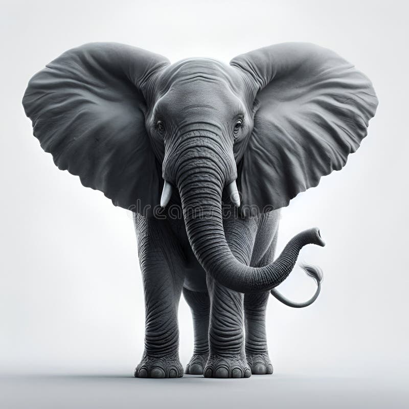 Powerful Behemoth: Wild Elephant S Unmatched Strength, Isolated Image ...