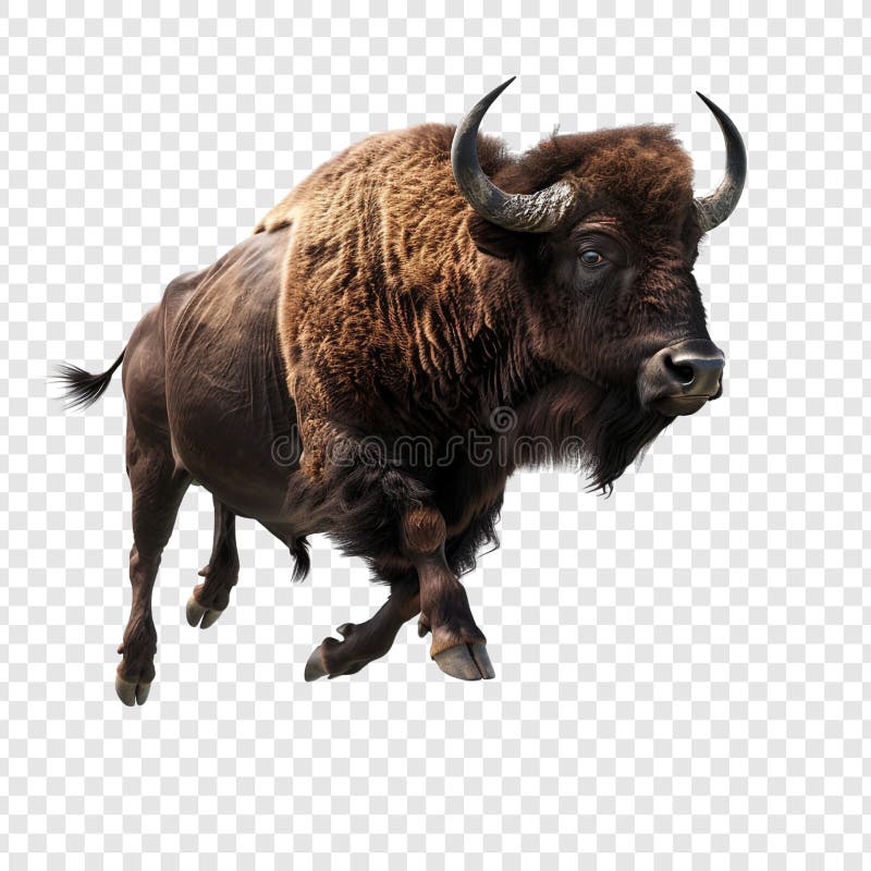 Powerful Bison Running stock illustration. Illustration of ruminant ...