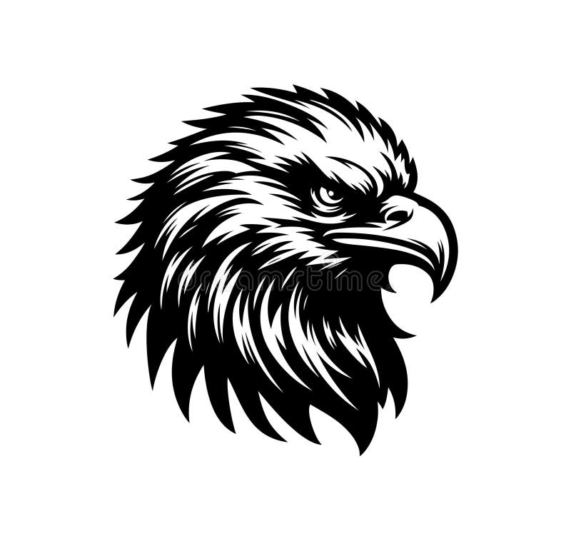 Eagle Head Silhouette Logo Icon Vector Art Illustration Design Template ...